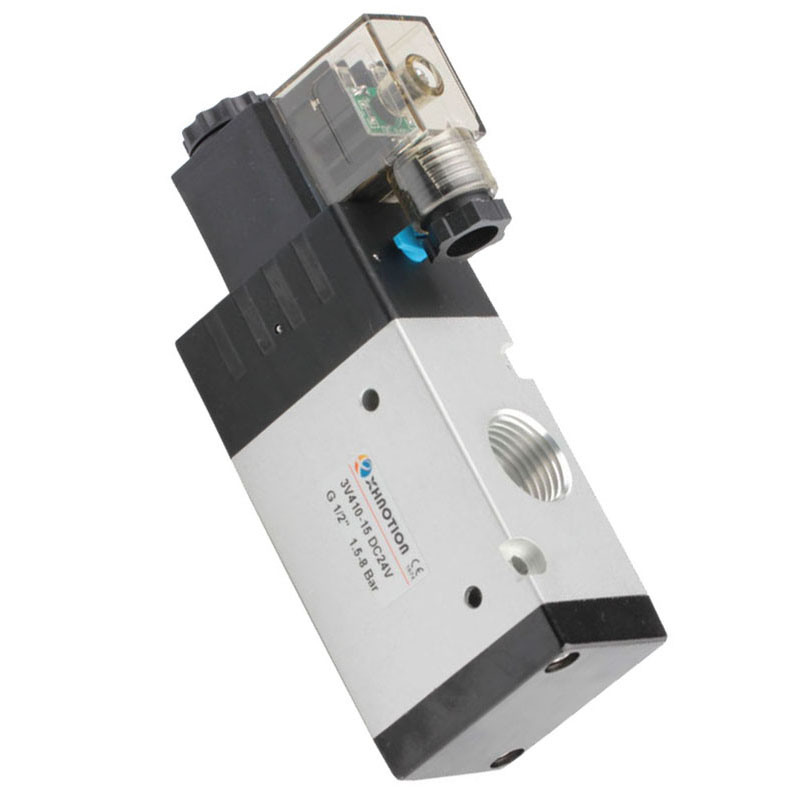 Xhnotion DC24V 3 Way 2 Position G1/2" Internally Piloted Acting Type Single Electrical Control ...