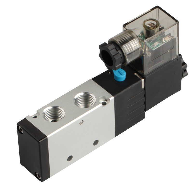 Xhnotion DC24V 5 Way 2 Position G1/8" Internally Piloted Acting Type Single Electrical Control ...