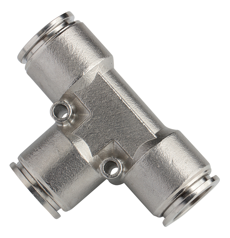 Union Tee Stainless Steel Pneumatic Fittings with Mounting Hole
