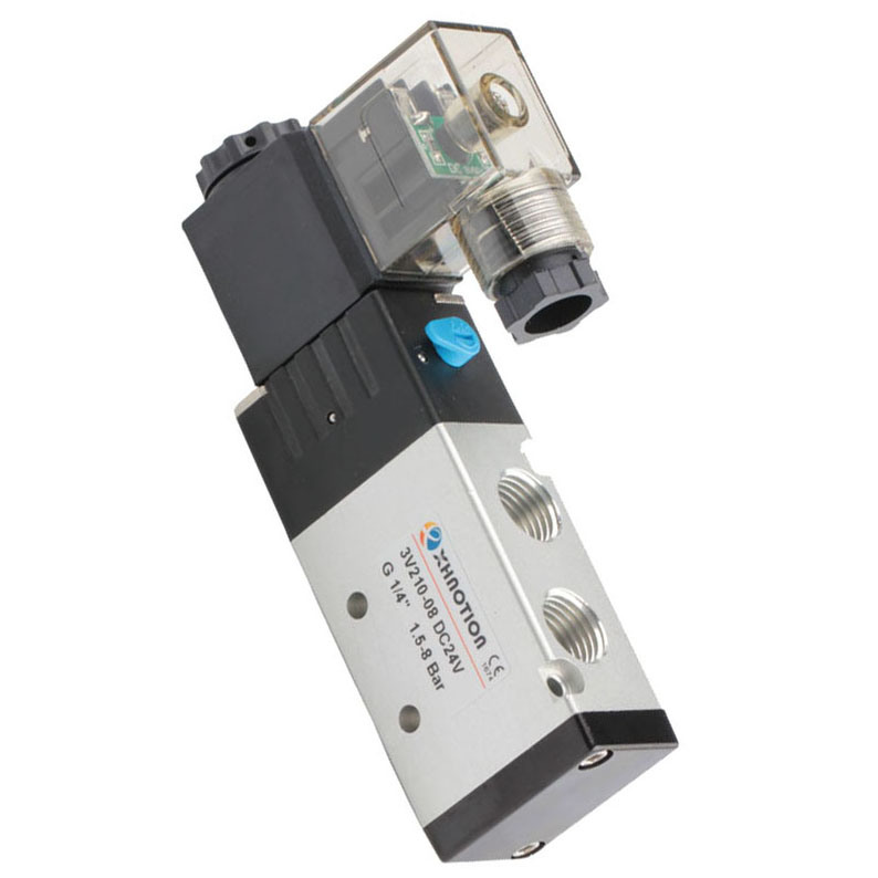 XHnotion DC24V 3 Way 2 Position G1/4" Internally Piloted Acting Type Single Electrical Control ...