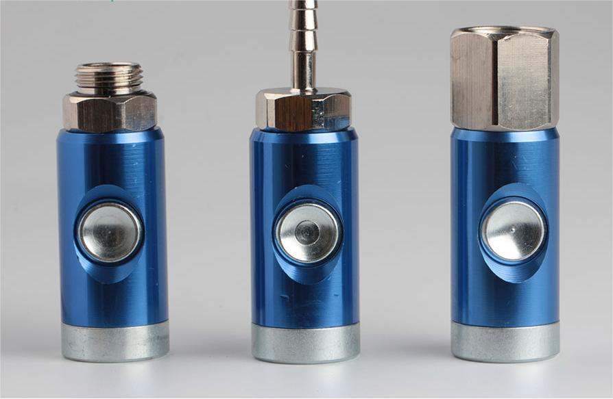 EU Type DN7.5mm Two Click Barb Safety Push Button Quick Coupling