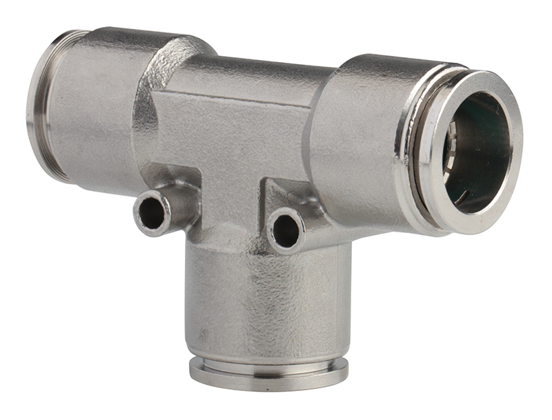 Union Tee Stainless Steel Pneumatic Fittings with Mounting Hole