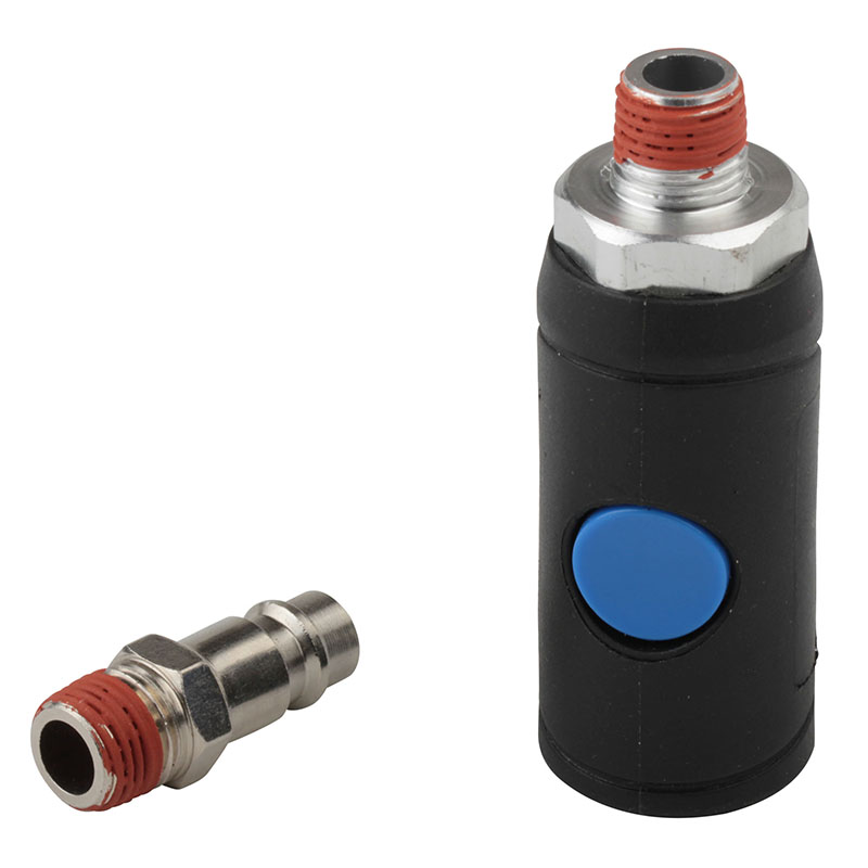USA MILTON ISO 6150 SPQ-SM20 1/4NPT Male Safety Push Button Quick Coupler